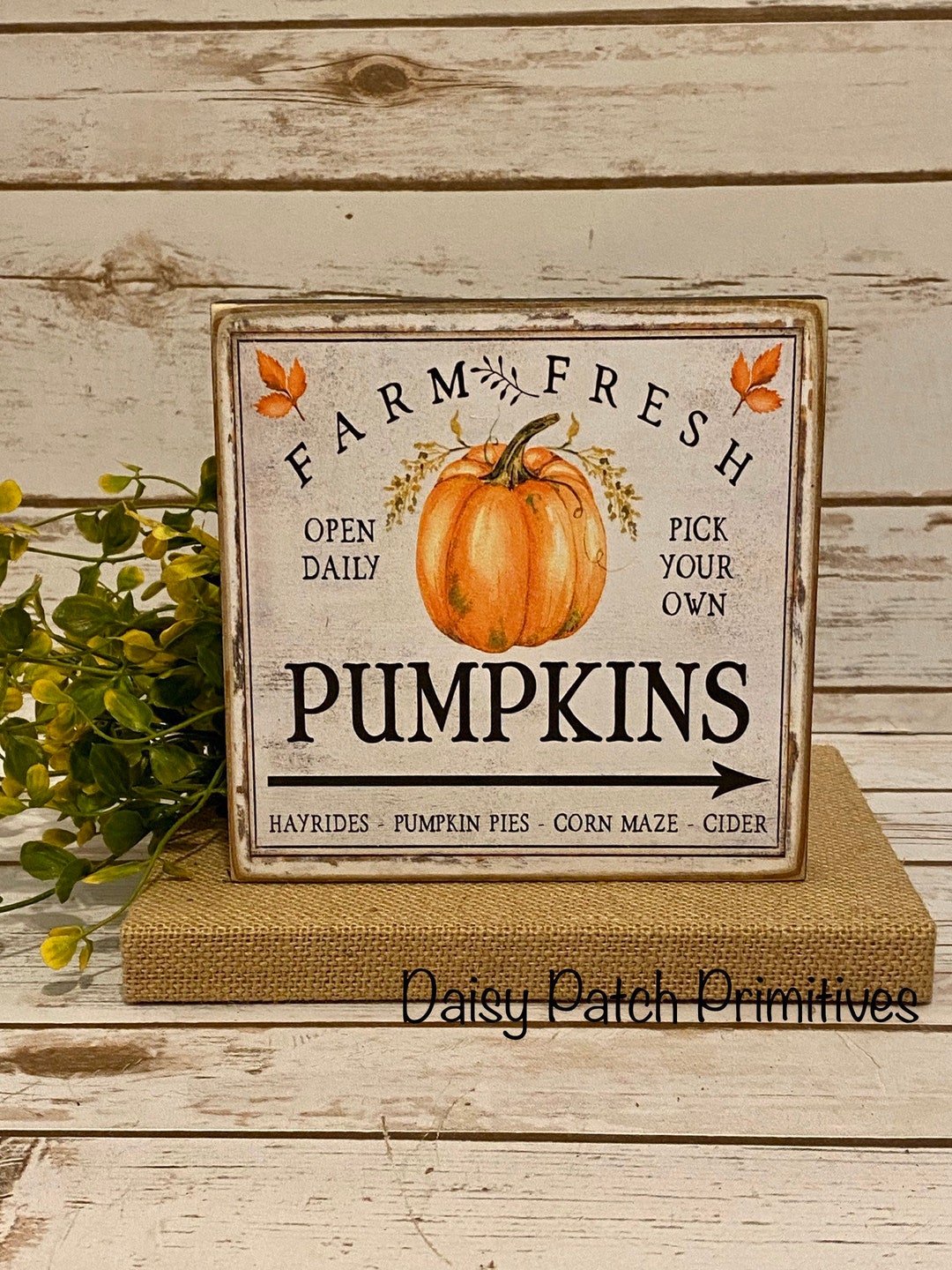 Primitive Farm Fresh Pumpkin Sign,fall Pumpkin Sign,primitive Fall ...