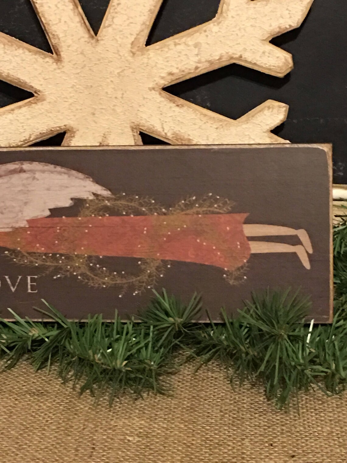 Christmas Folk Art Angel,love,christmas Angel,rustic Christmas Decor ...