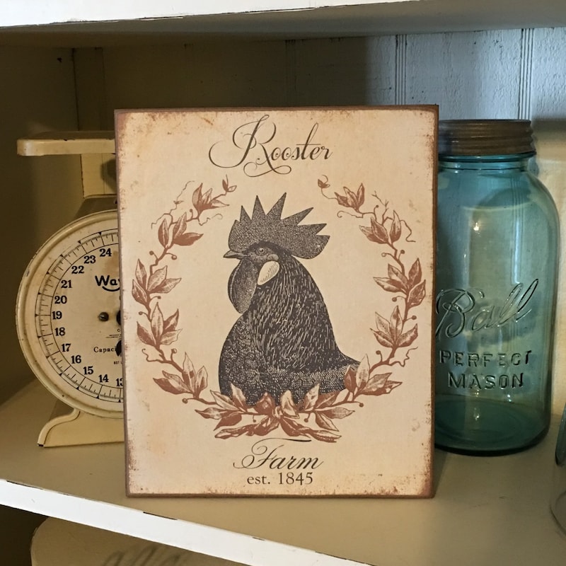 Primitive Rooster - Etsy