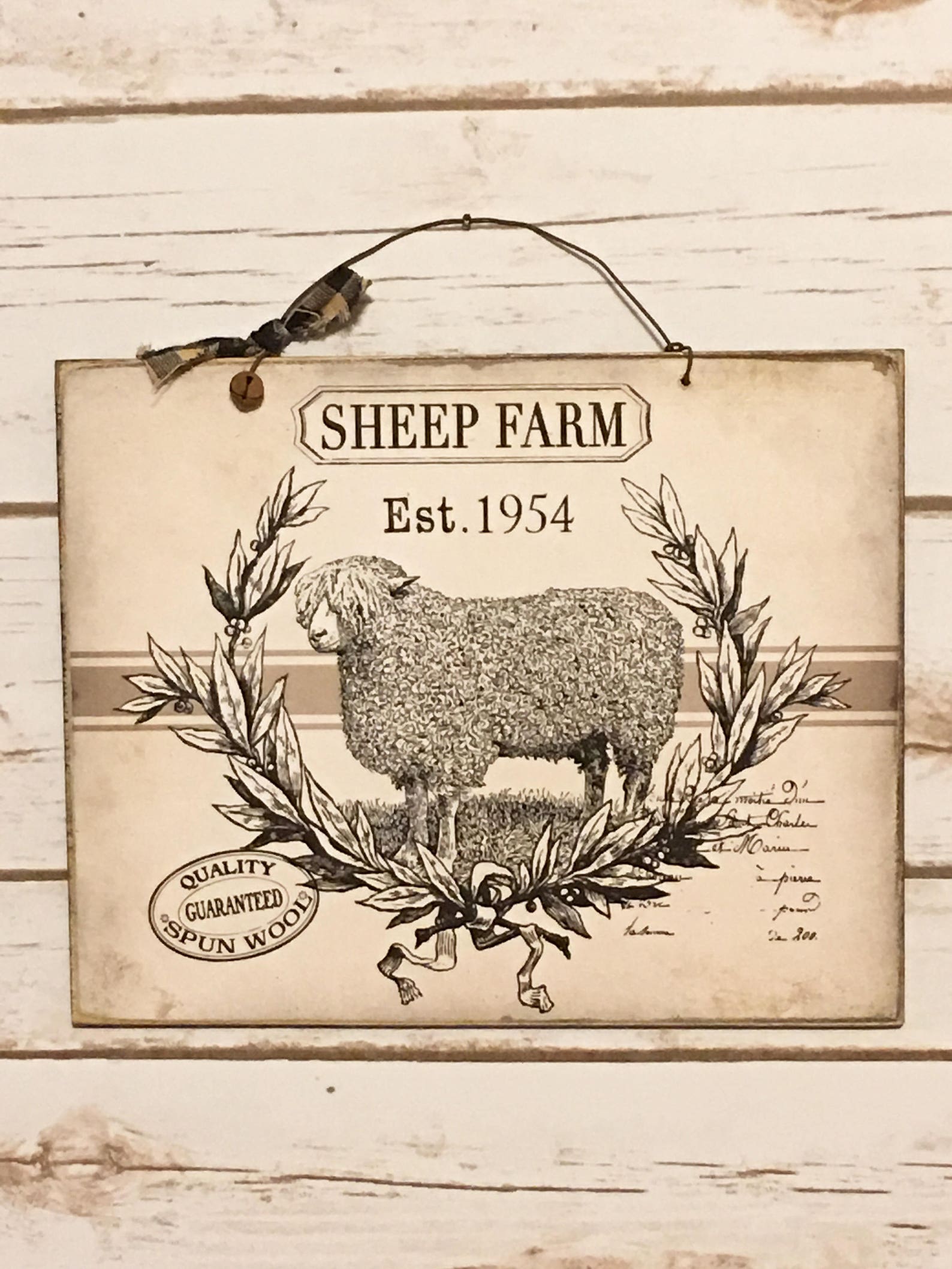 Vintage Sheep Farm Wood Sign,sheep Decor,farmhouse Decor,farm Style ...