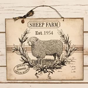 Vintage Sheep Farm Wood Sign,sheep Decor,farmhouse Decor,farm Style ...