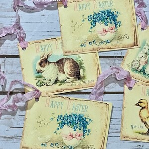EASTER Gift Tags ~ Vintage Easter Hang Tags ~ Easter Spring Gift Tags ...
