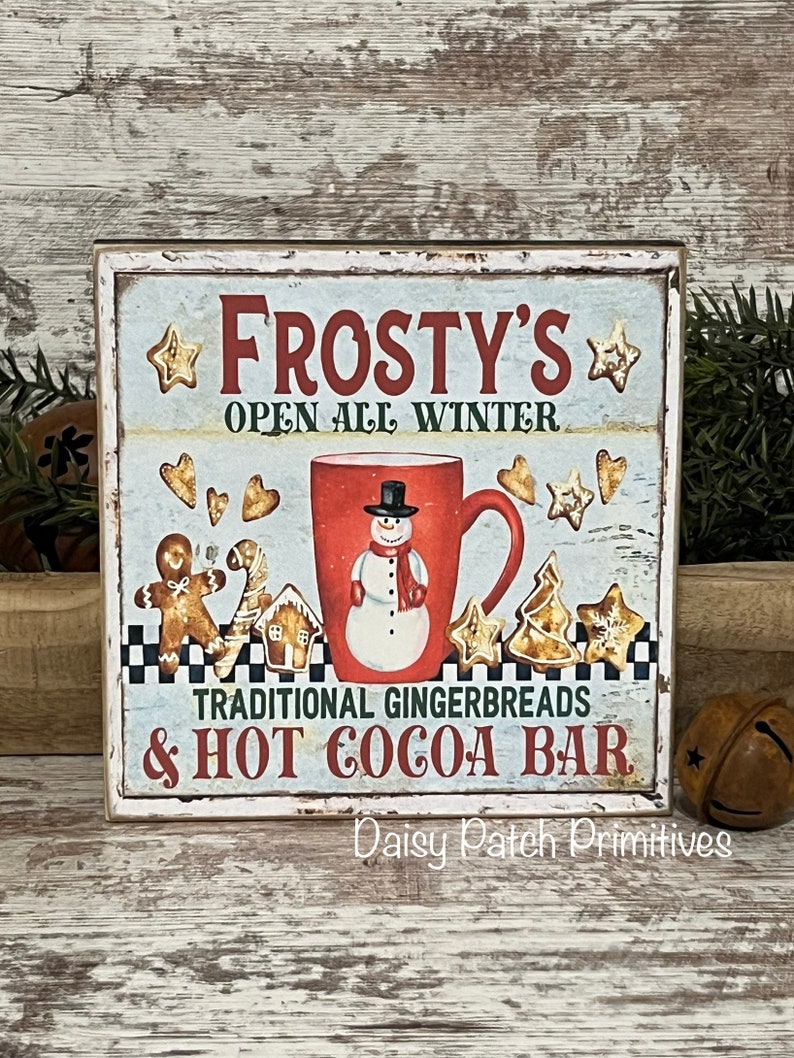 Frosty's Hot Cocoa Bar Sign Hot Cocoa Bar Sign Tiered - Etsy