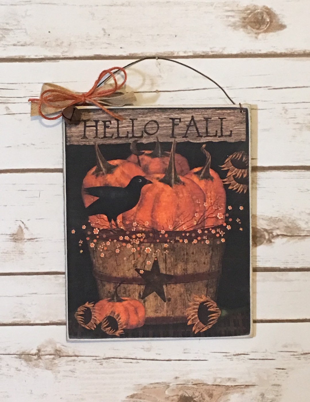 Fall Pumpkin Sign, Fall Decor, Pumpkin Sign, Primitive Fall Sign ...
