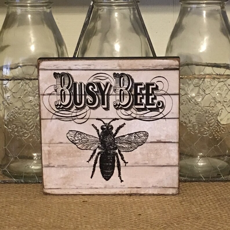 Busy Bee Signbee Signbumble Beequeen Beewood Bee Signbee | Etsy