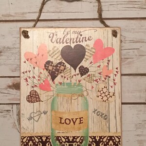 Primitive Be My Valentine Sign,valentine's Day Decoration,rustic ...
