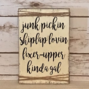 Junking Sign,shiplap Sign,fixer Upper Sign,junking Queen Sign,primitive ...