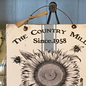 Farmhouse Decor,vintage Rustic Sunflower,sign,rustic Sign,grain Sack ...