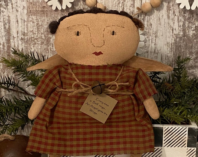 Primitive Christmas Angel Doll ~ Its A Wonderful Life ~ Primitive Angel ...
