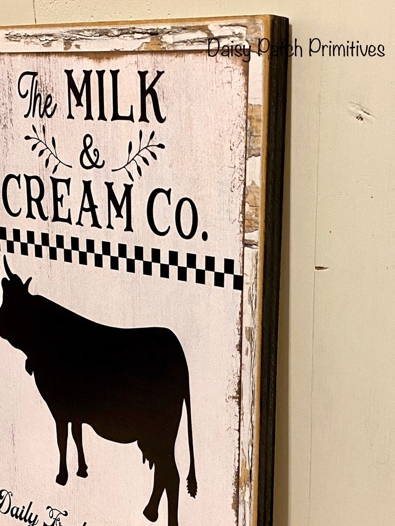 Primitive Rustic Farmhouse Milk & Cream SignFarmhouse | Etsy