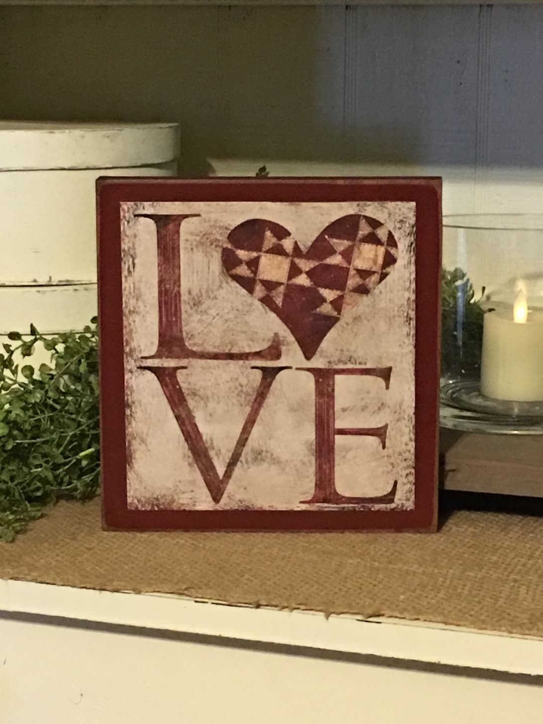 Valentine's Day Decor,valentine Gift,valentine's Day Sign,primitive ...