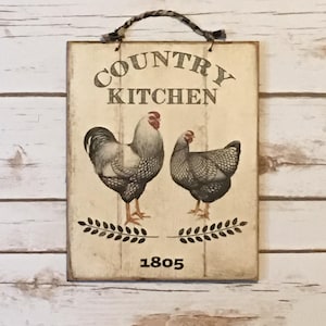 Farmhouse Decor,primitive Decor,chicken Sign,primitive Chicken Sign ...