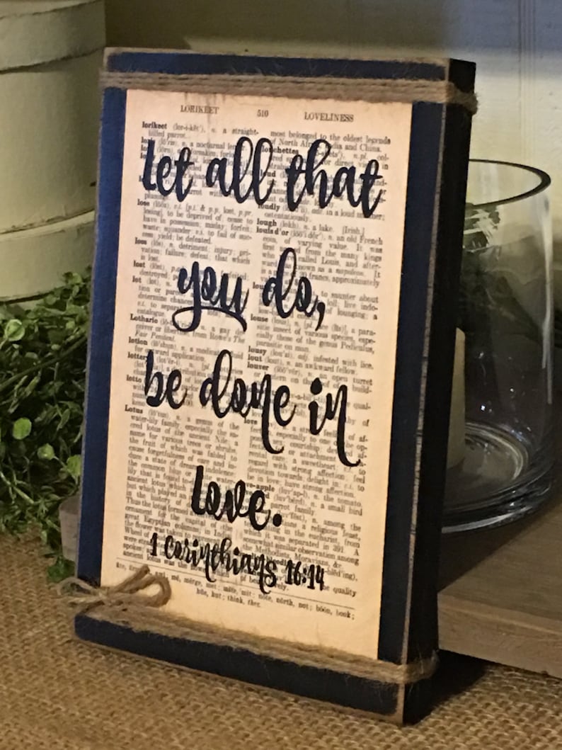 Bible VerseFarmhouse DecorPrimitive DecorRustic | Etsy