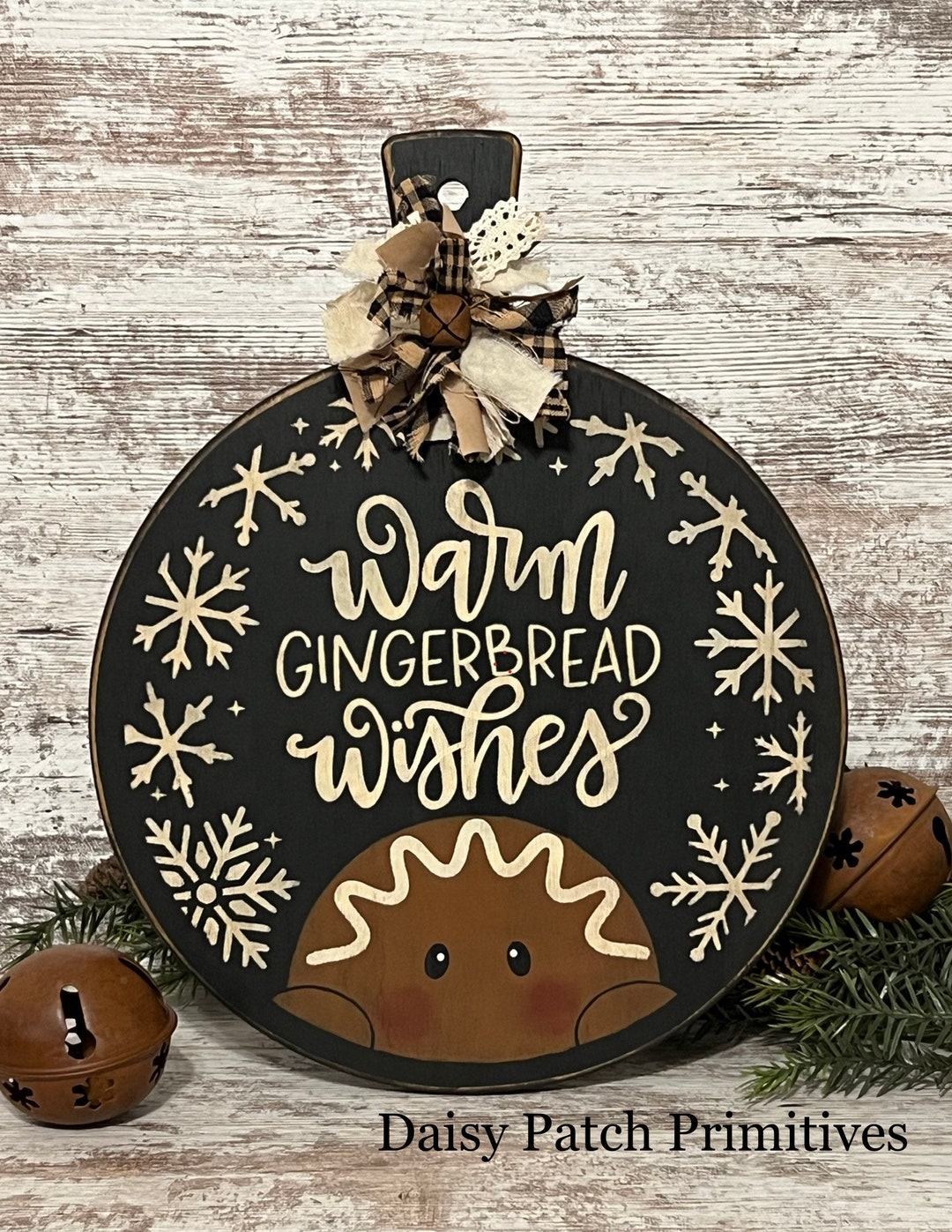 Gingerbread Sign Gingerbread Wood Paddle Gingerbread Christmas Decor ...