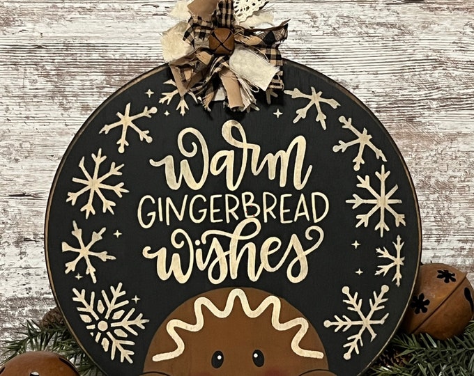 Gingerbread Sign ~ Gingerbread Wood Paddle ~ Gingerbread Christmas ...