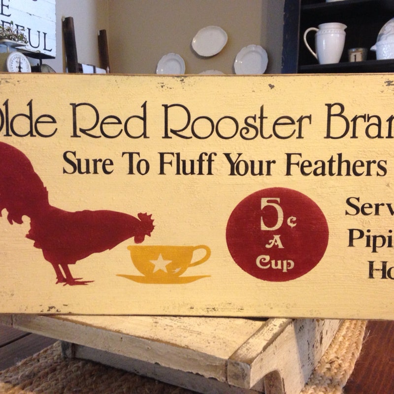 Primitive Rooster - Etsy