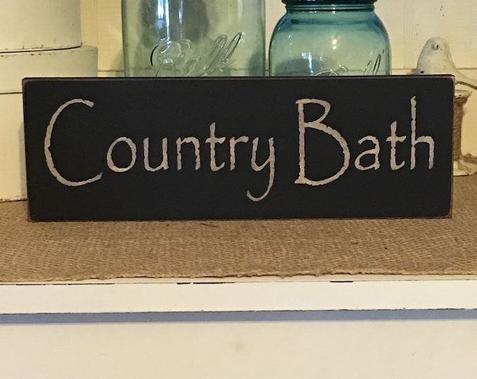 Farmhouse Decor,country Bath, Wood Sign, Bath Sign, Country Decor ...
