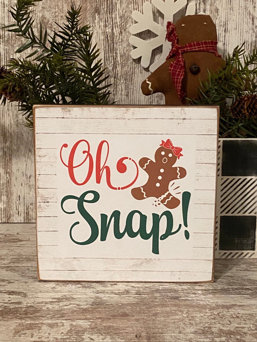 Gingerbread Sign ~ Gingerbread Tiered Tray Sign ~ Primitive Gingerbread ...