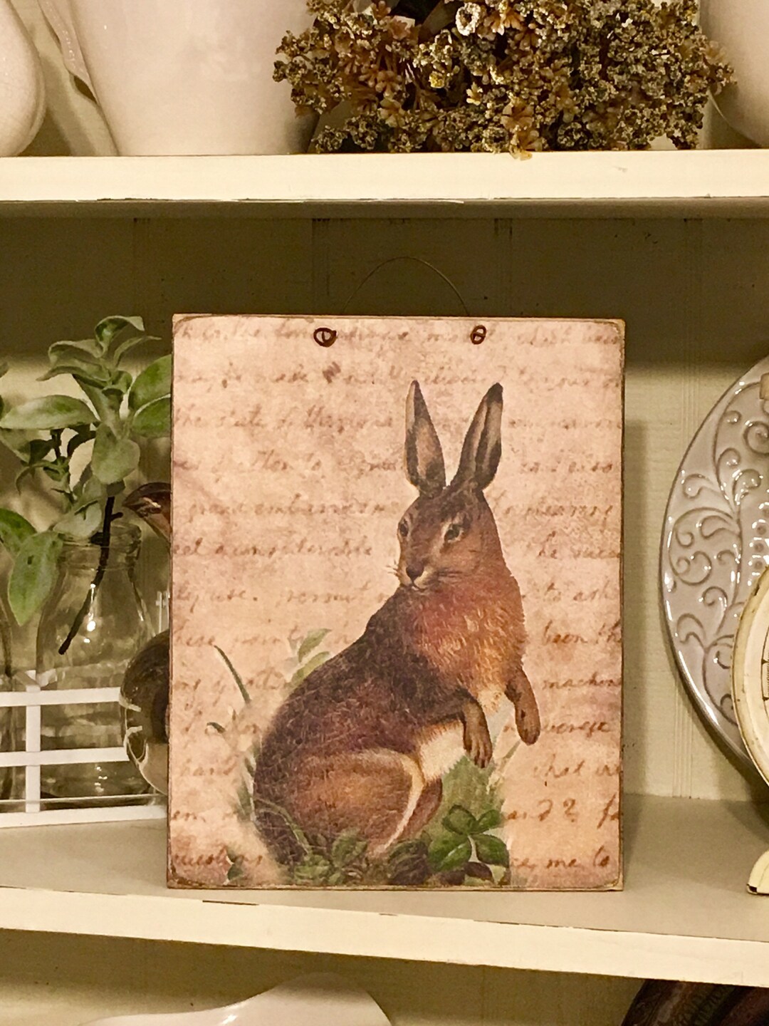 Rabbit Sign,primitive Rabbit Sign,easter Decor,spring Decor,farmhouse ...