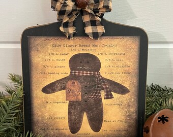 Gingerbread Bakery Sign Christmas Sign Primitive Christmas - Etsy