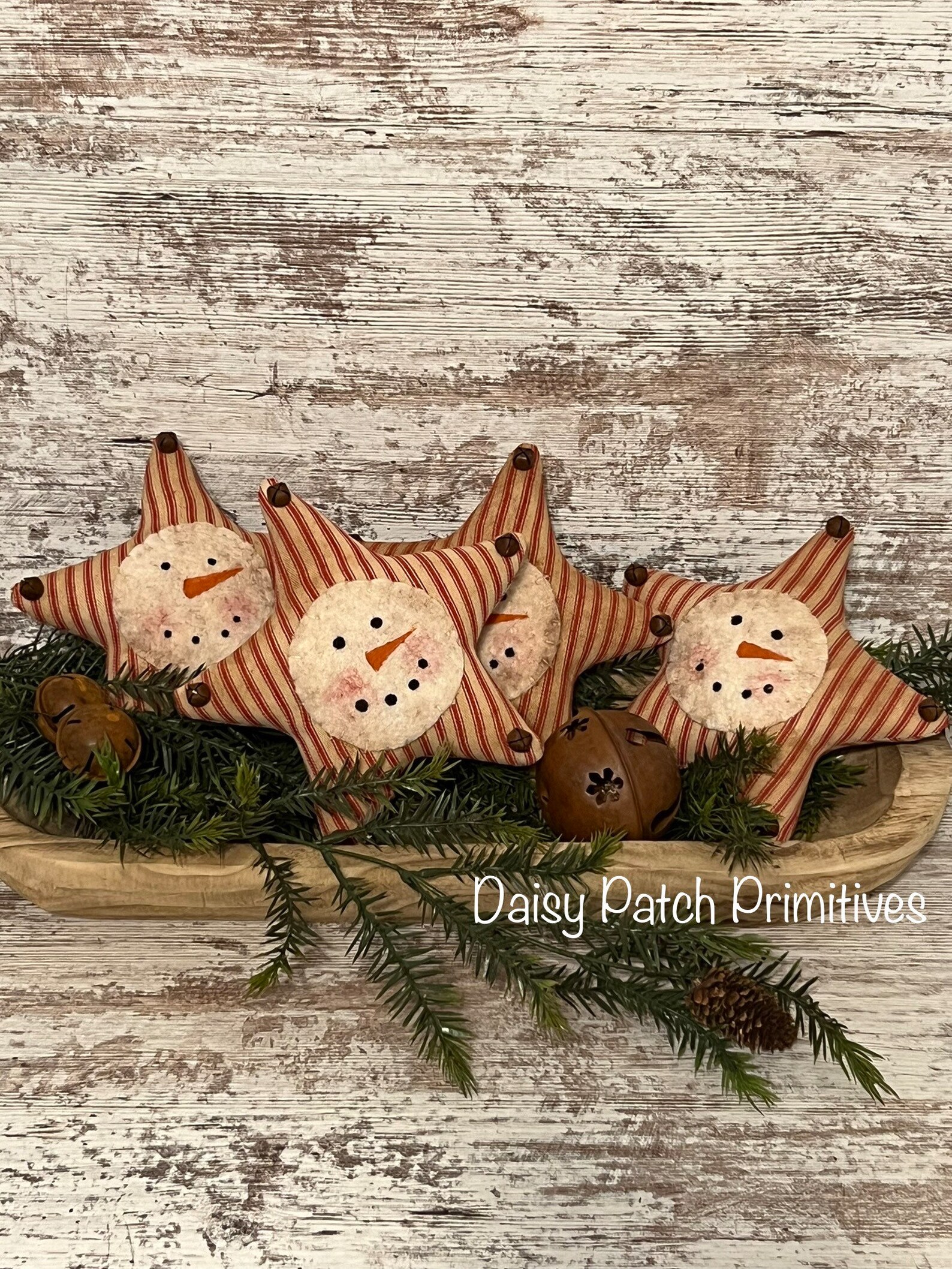 Snowman Star Bowl Filler Primitive Star Bowl Filler - Etsy
