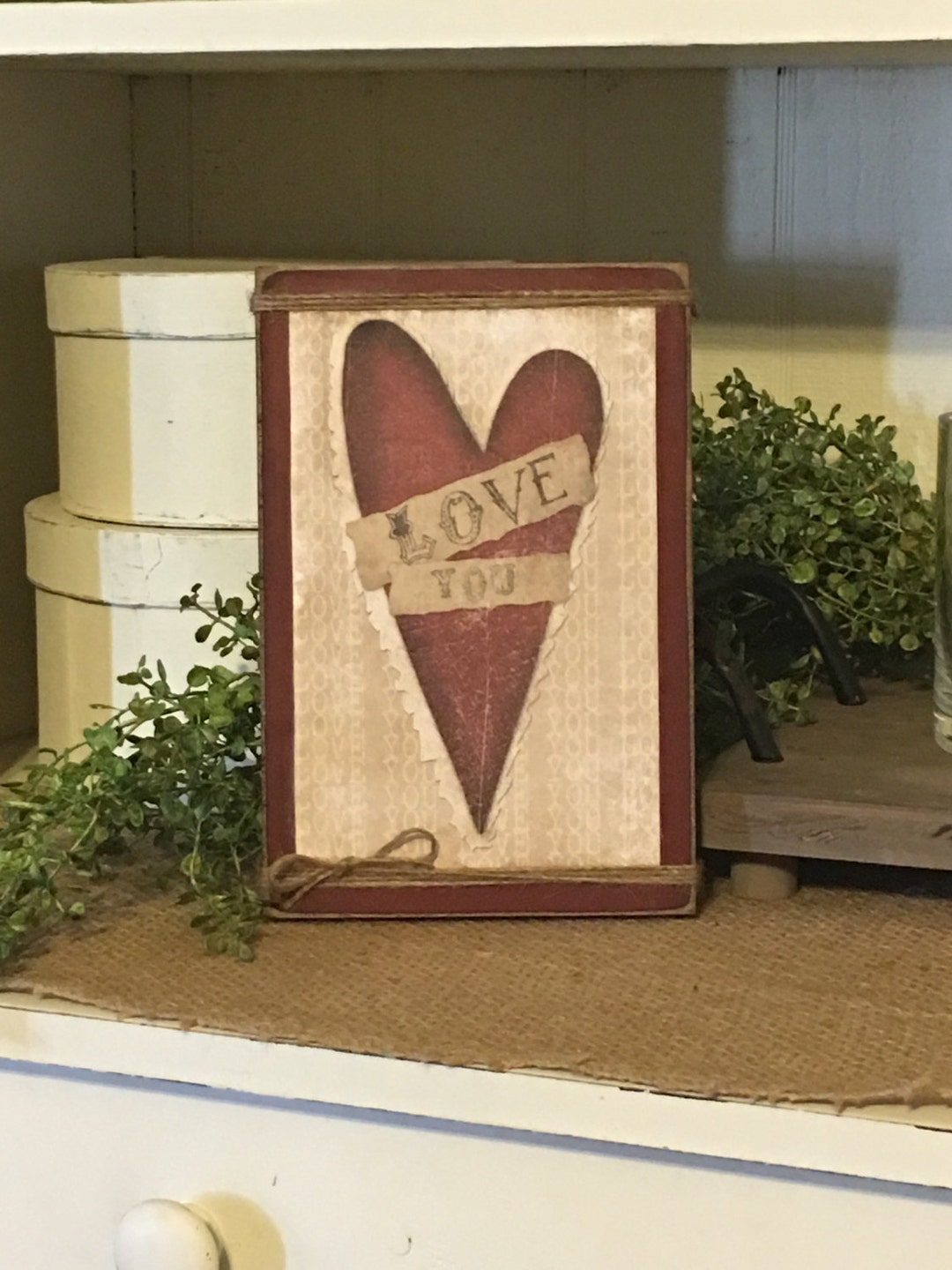 Valentines Day Decor,valentines Day Gift,valentines Day Heart,primitive ...