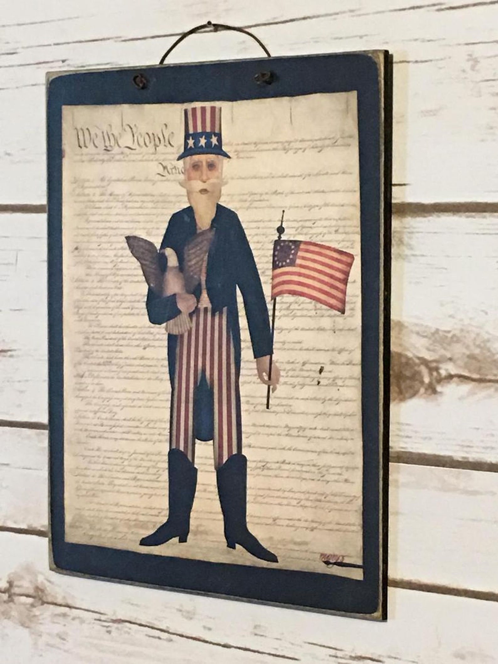 Uncle Sam Signamericana Decorprimitive Patriotic Signuncle | Etsy
