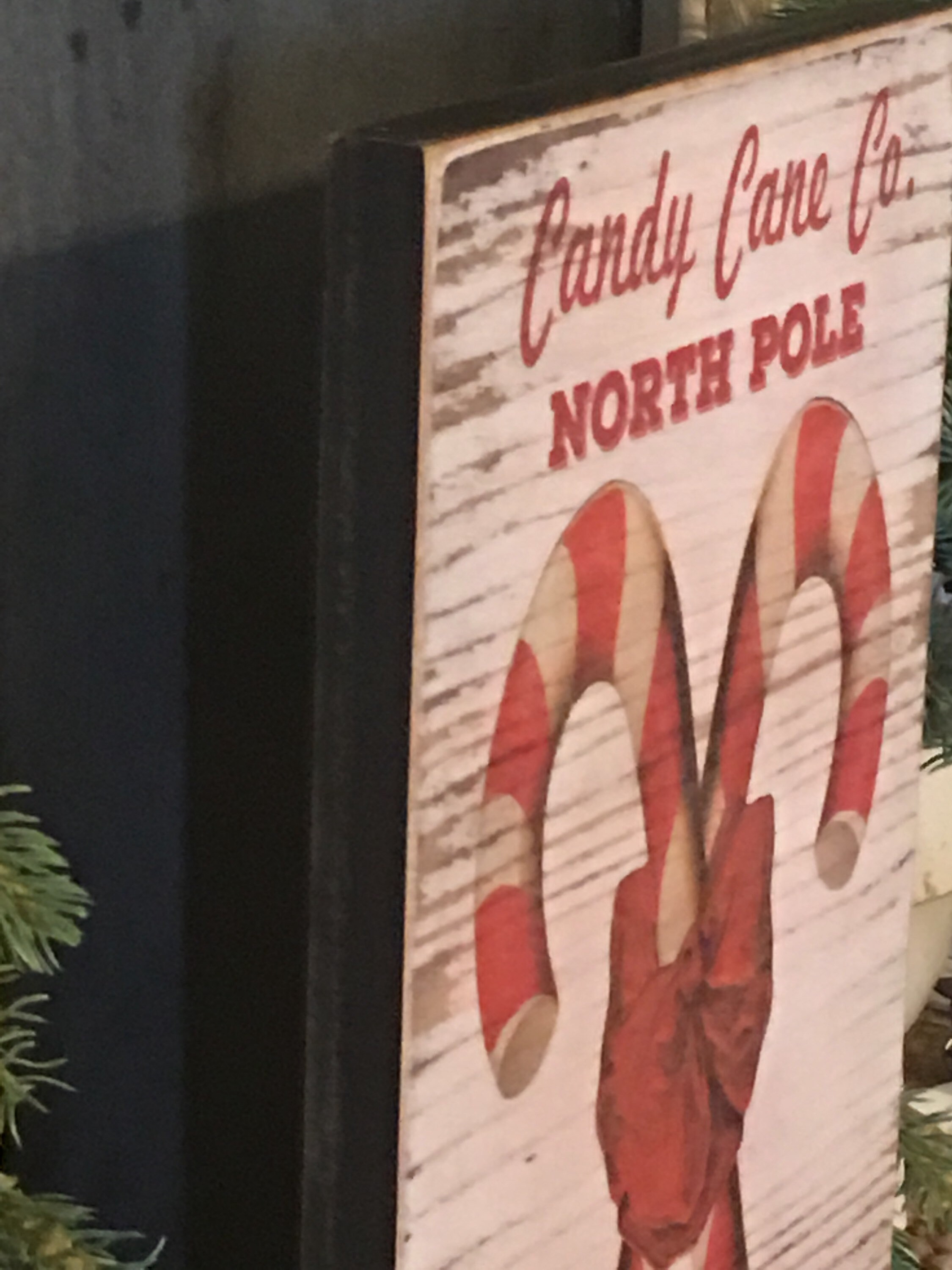 Candy Cane SignChristmas SignChristmas DecorationPrimitive | Etsy