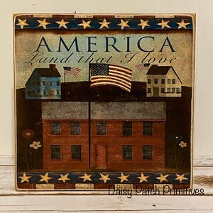 Primitive America Sign,primitive Americana Decor,patriotic Decor,rustic ...