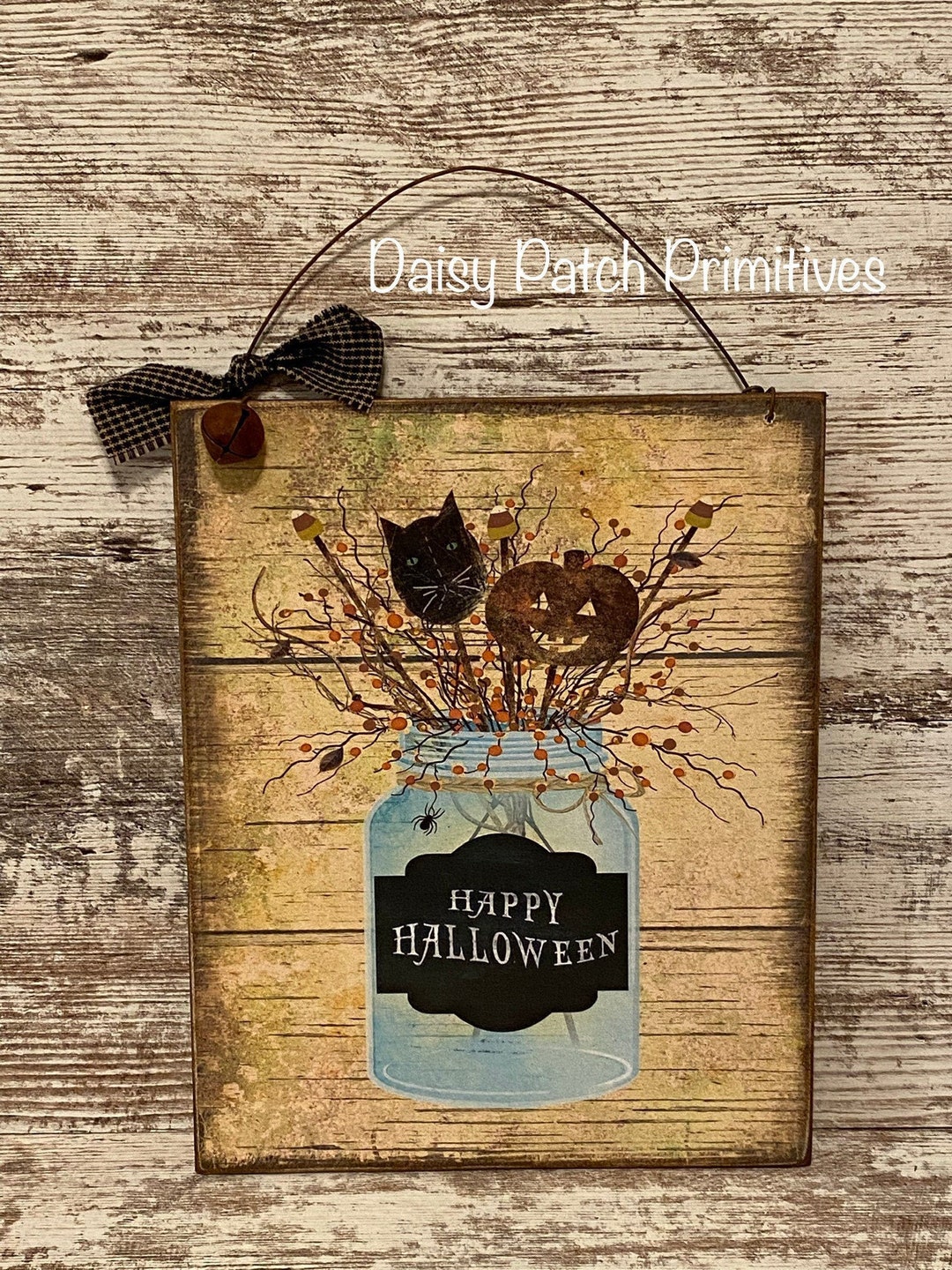 Primitive Halloween Sign ~ Primitive Fall ~ Primitive Sign ~ Fall Sign ...