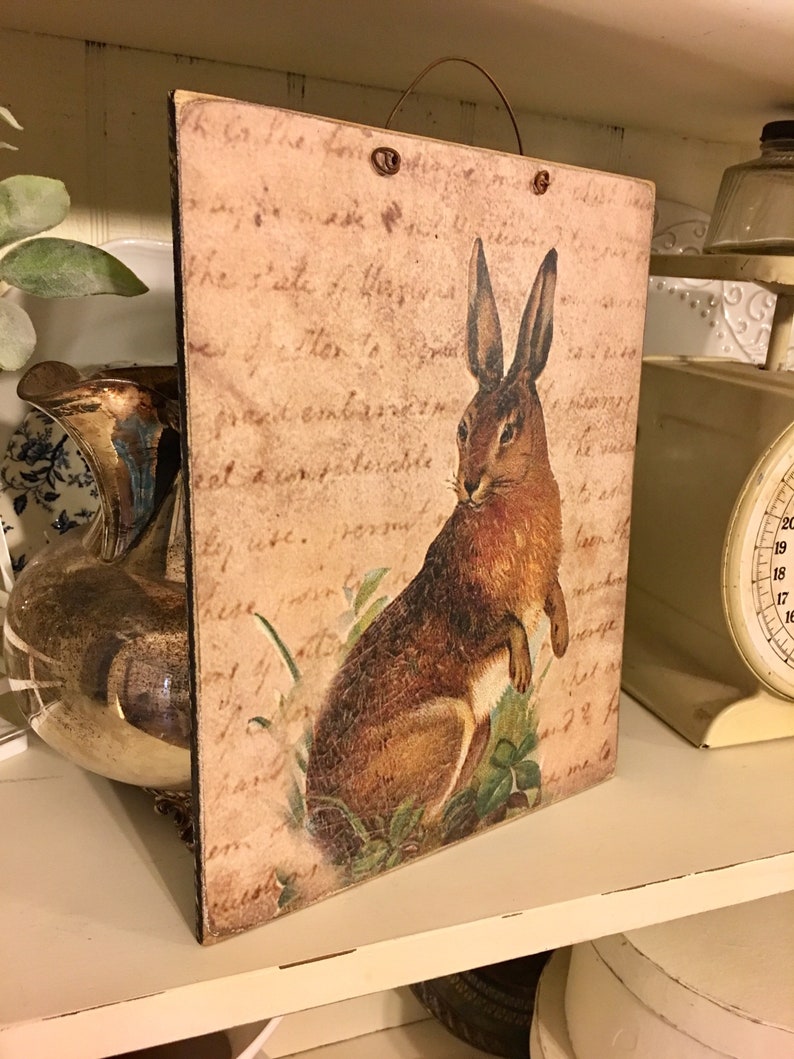Rabbit Signprimitive Rabbit Signeaster Decorspring - Etsy