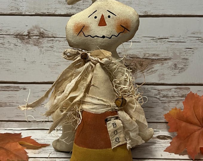 Primitive Candy Corn Ghost ~ Primitive Halloween Doll ~ Halloween ...