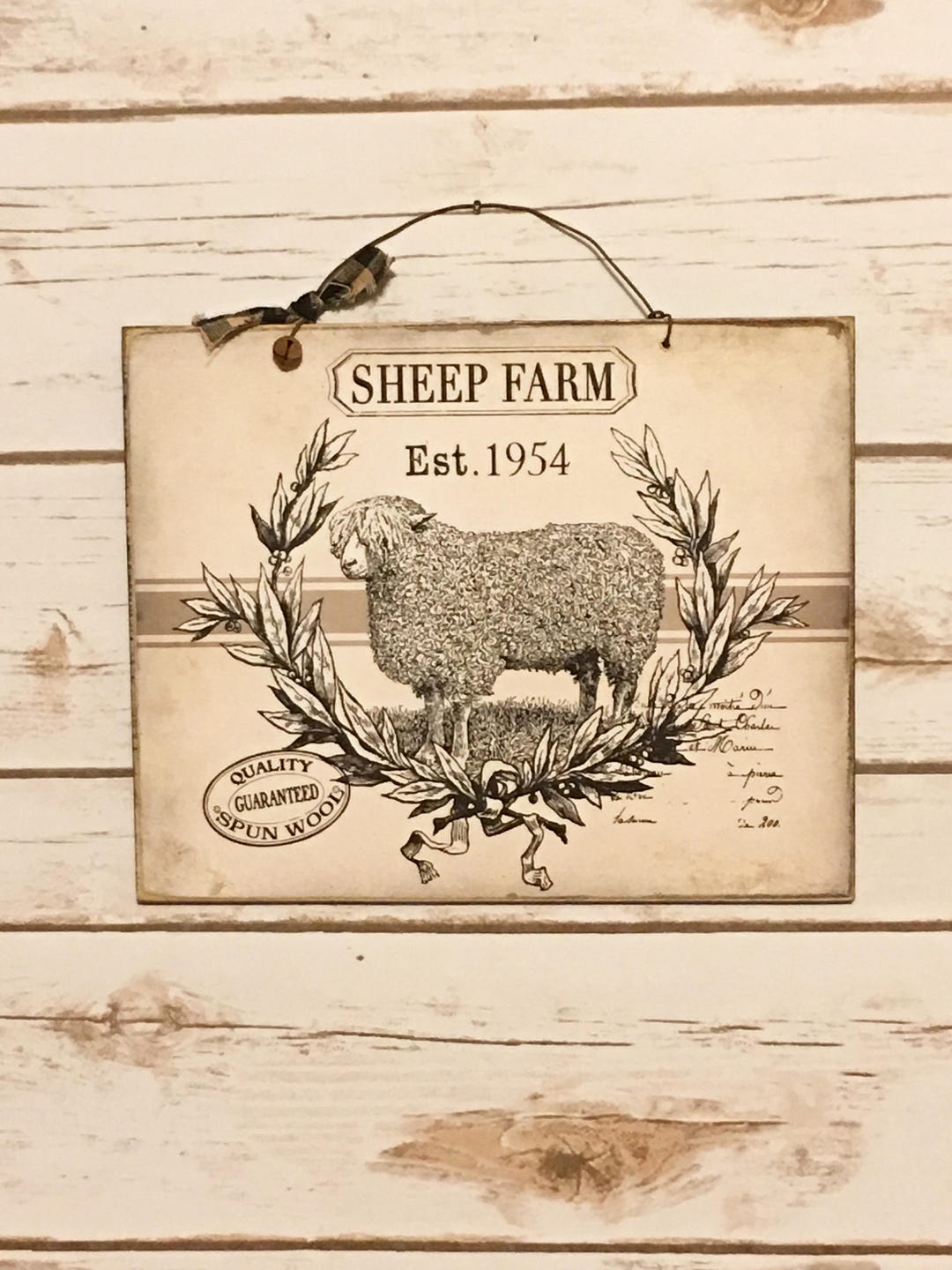 Vintage Sheep Farm Wood Sign,sheep Decor,farmhouse Decor,farm Style ...