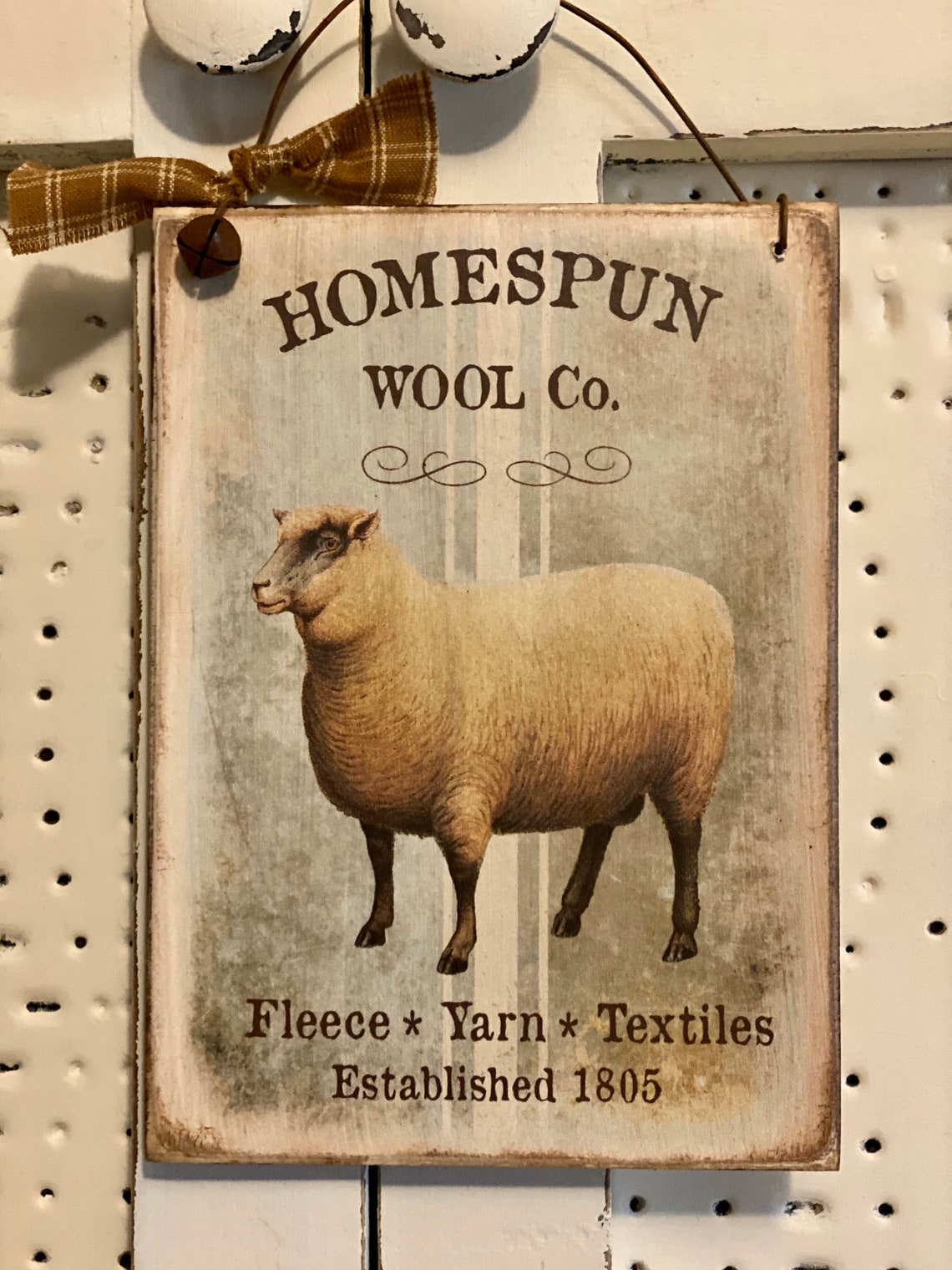 Primitive Sheep Signprimitive Peg Hangerfarmhouse Sheep - Etsy