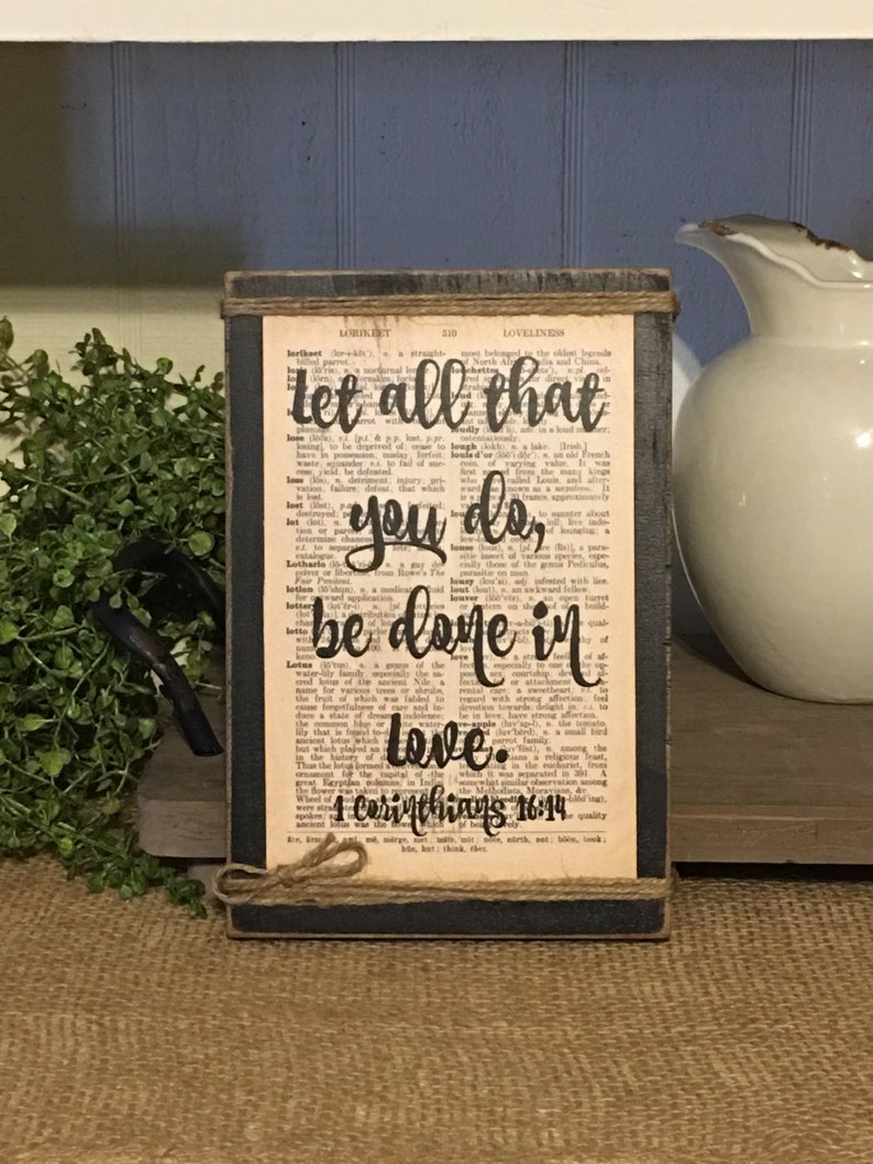 Bible VerseFarmhouse DecorPrimitive DecorRustic | Etsy