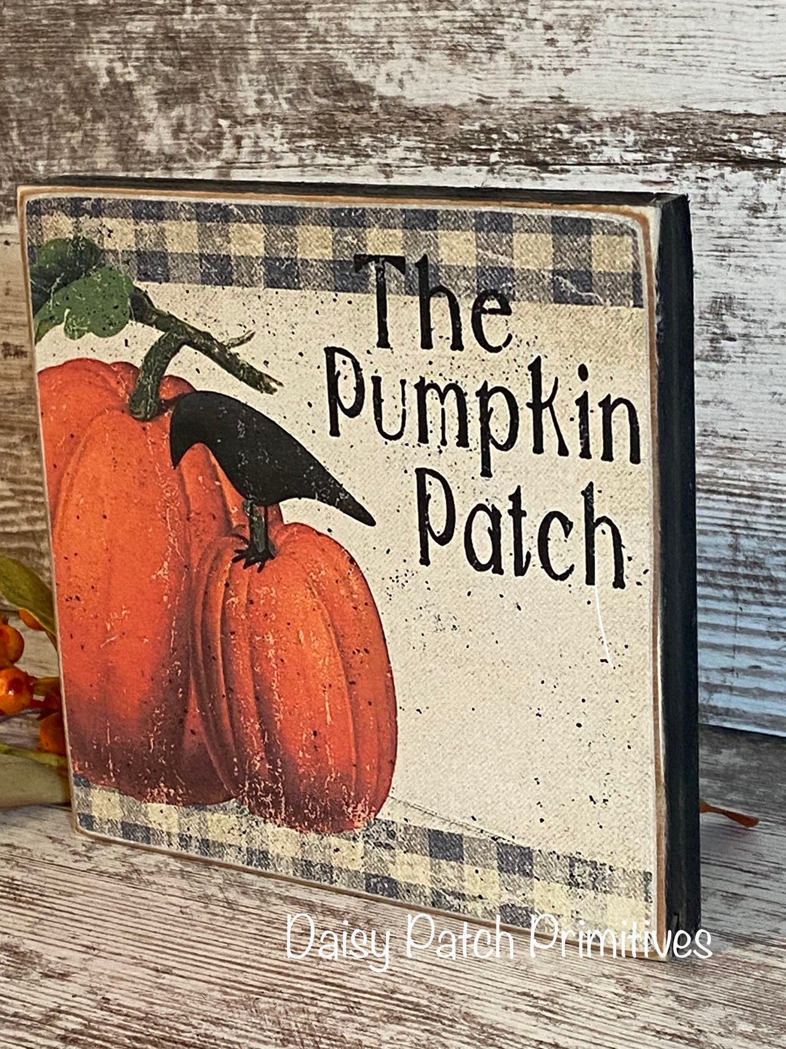 Pumpkin Sign, Fall Pumpkin Sign, Primitive Fall Decor, Primitive ...