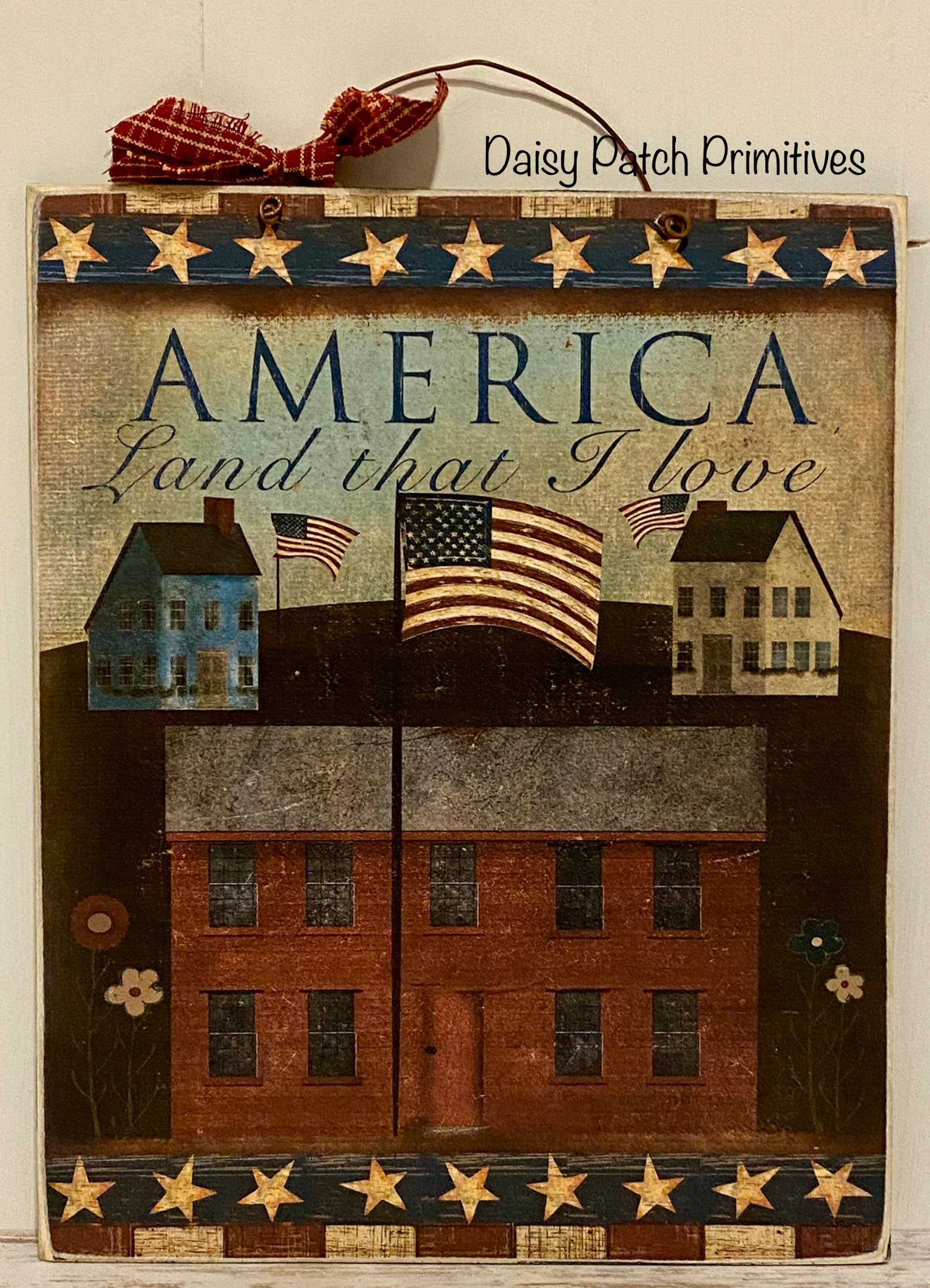 Primitive America Signprimitive Americana Decorpatriotic | Etsy