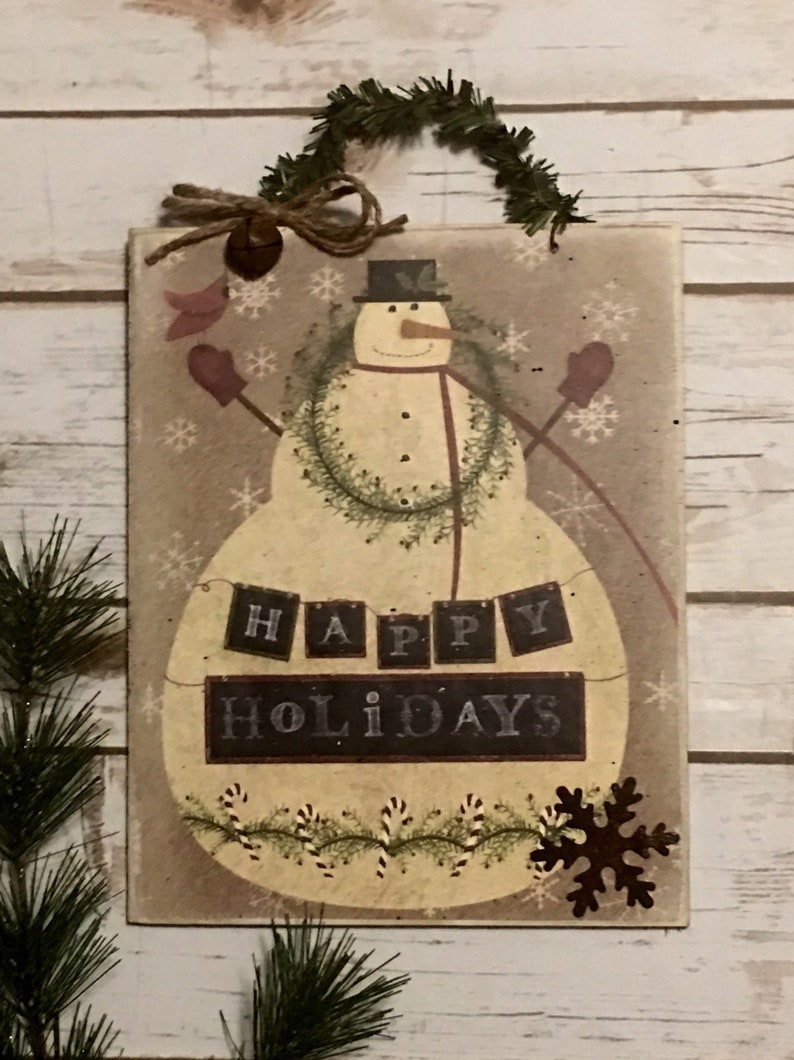 Snowman Sign Primitive Snowman Sign Primitive Signs Winter Signs ...