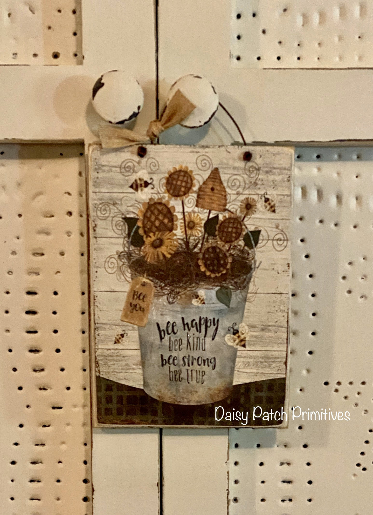 Primitive Peg Hanger Signprimitive Decorbee Decorsunflower - Etsy