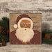 Primitive Folk Art Santa Primitive Santa Sign Primitive Christmas ...