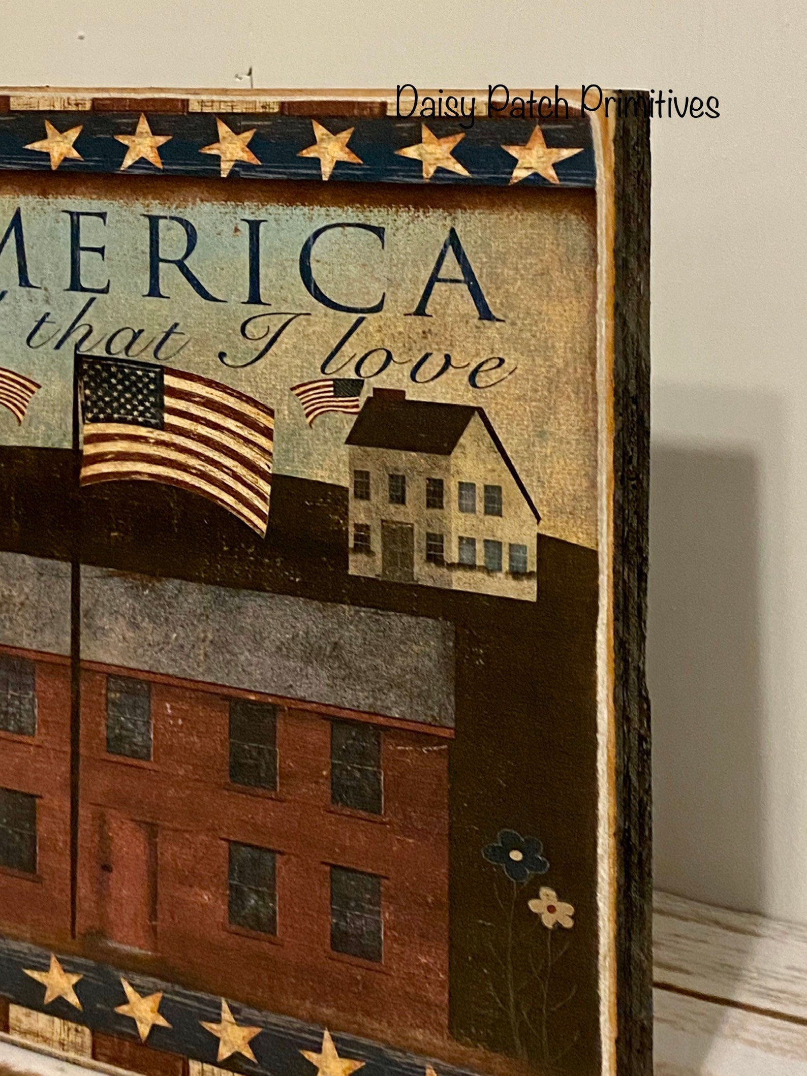 Primitive America Signprimitive Americana Decorpatriotic - Etsy