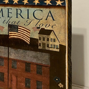 Primitive America Sign,primitive Americana Decor,patriotic Decor,rustic ...
