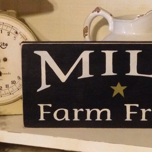 Farmhouse Decor,primitive Decor,fresh Milk Sign, Kitchen Sign ...