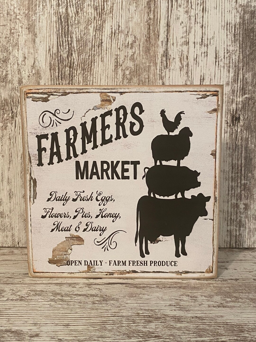 Primitive Farmhouse Kitchen Sign ~ Farmhouse Tiered Tray Sign ...