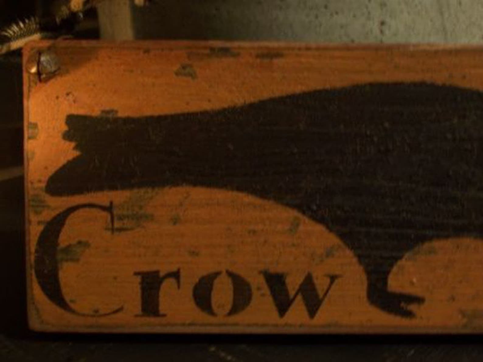 Primitive Grungy Crow Sign Handmade Wood Sign Primitive Crow | Etsy
