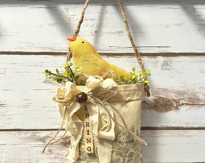 Primitive Spring Chick Peg Hanger Decoration, Farmhouse Style - Etsy
