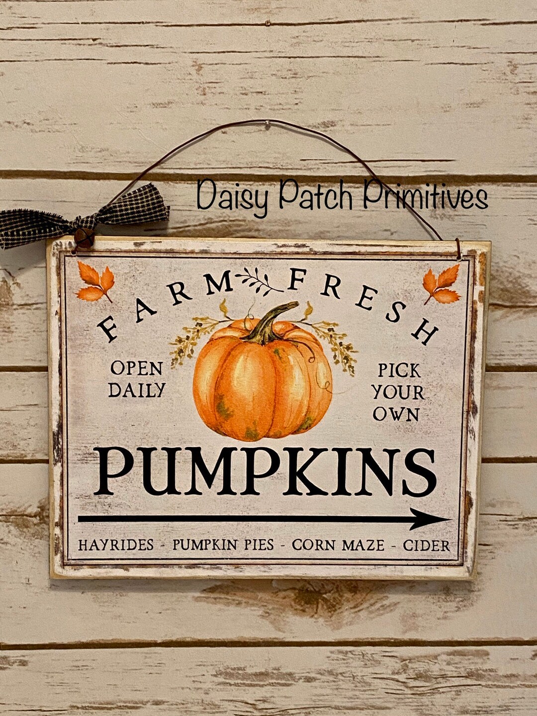 Primitive Farm Fresh Pumpkins Sign Farmhouse Pumpkin Sign Primitive ...