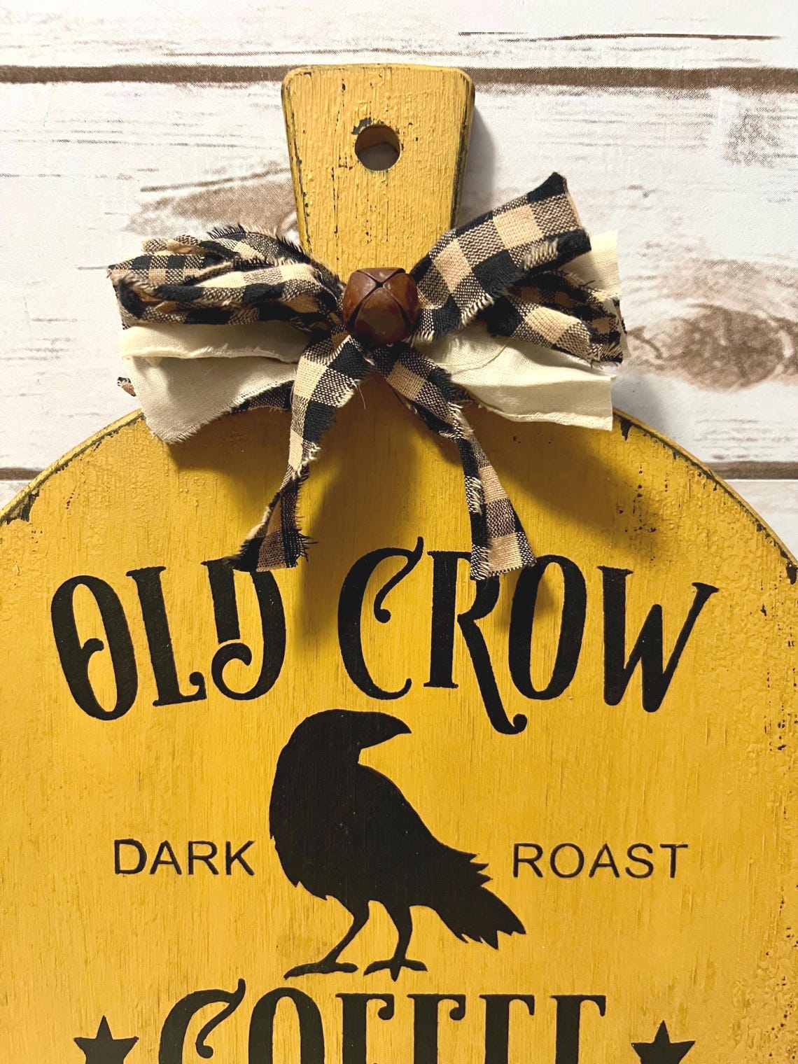 Primitive Old Crow Coffee Sign ~ Primitive Kitchen Decor ~ Rustic Crow ...