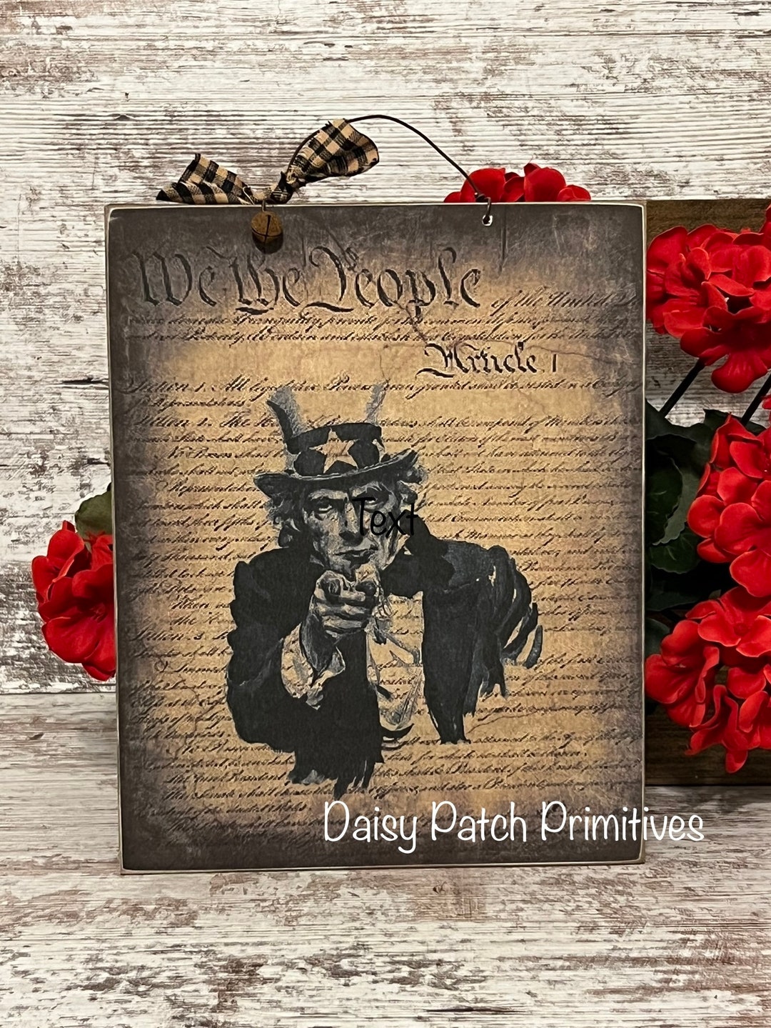 Primitive Uncle Sam Sign ~ Americana Decor ~ Primitive Americana Signs ...