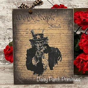 Primitive Uncle Sam Sign ~ Americana Decor ~ Primitive Americana Signs ...